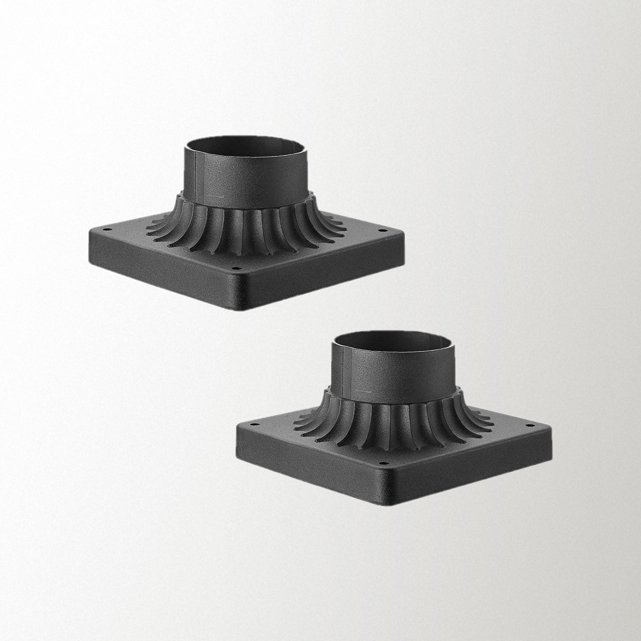 Emliviar Outdoor Post Light Mounting Bases 2 Pack - Cast Aluminum Pier ...