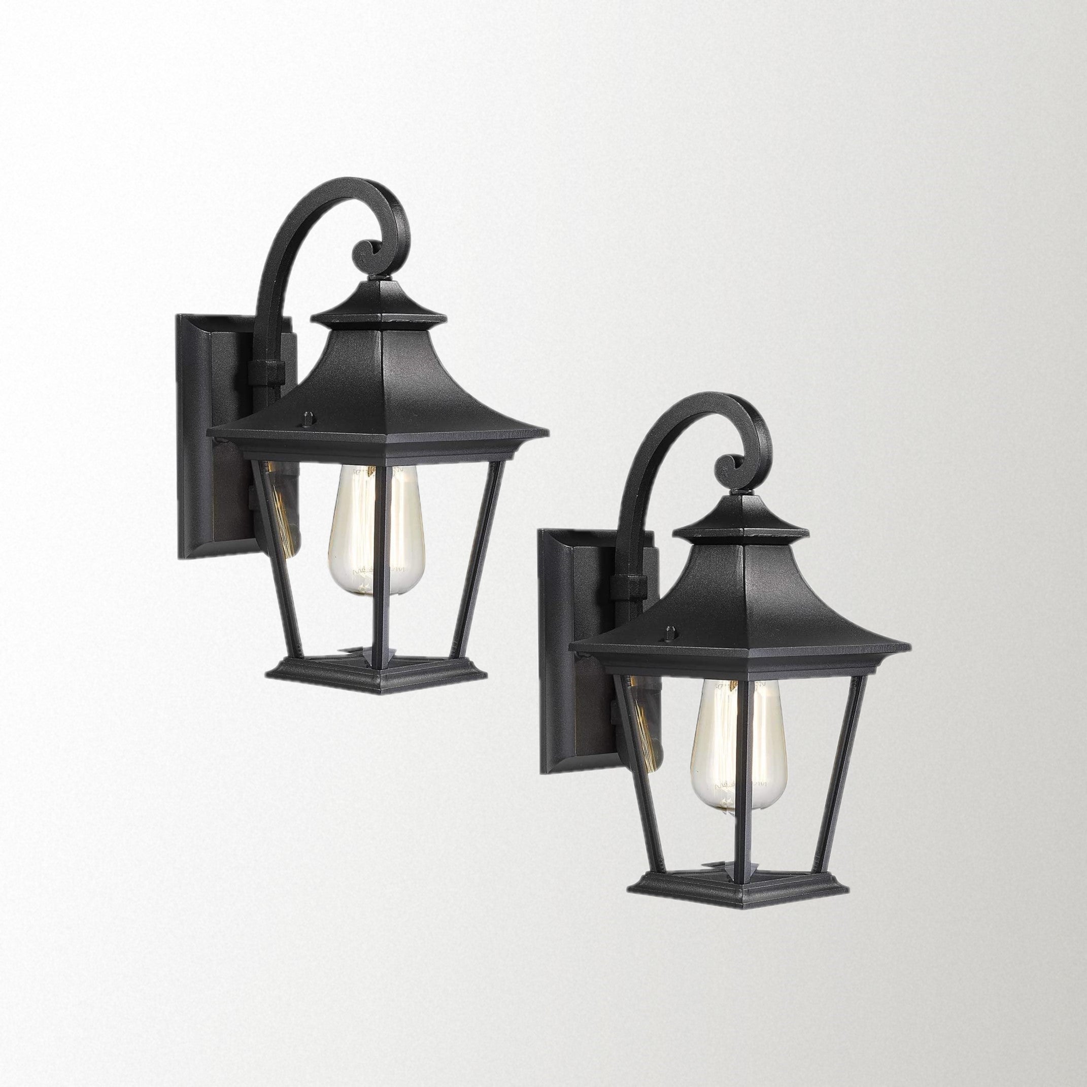 Emliviar Outdoor Wall Lights 2 Pack - Exterior Porch Lights Wall Mount ...