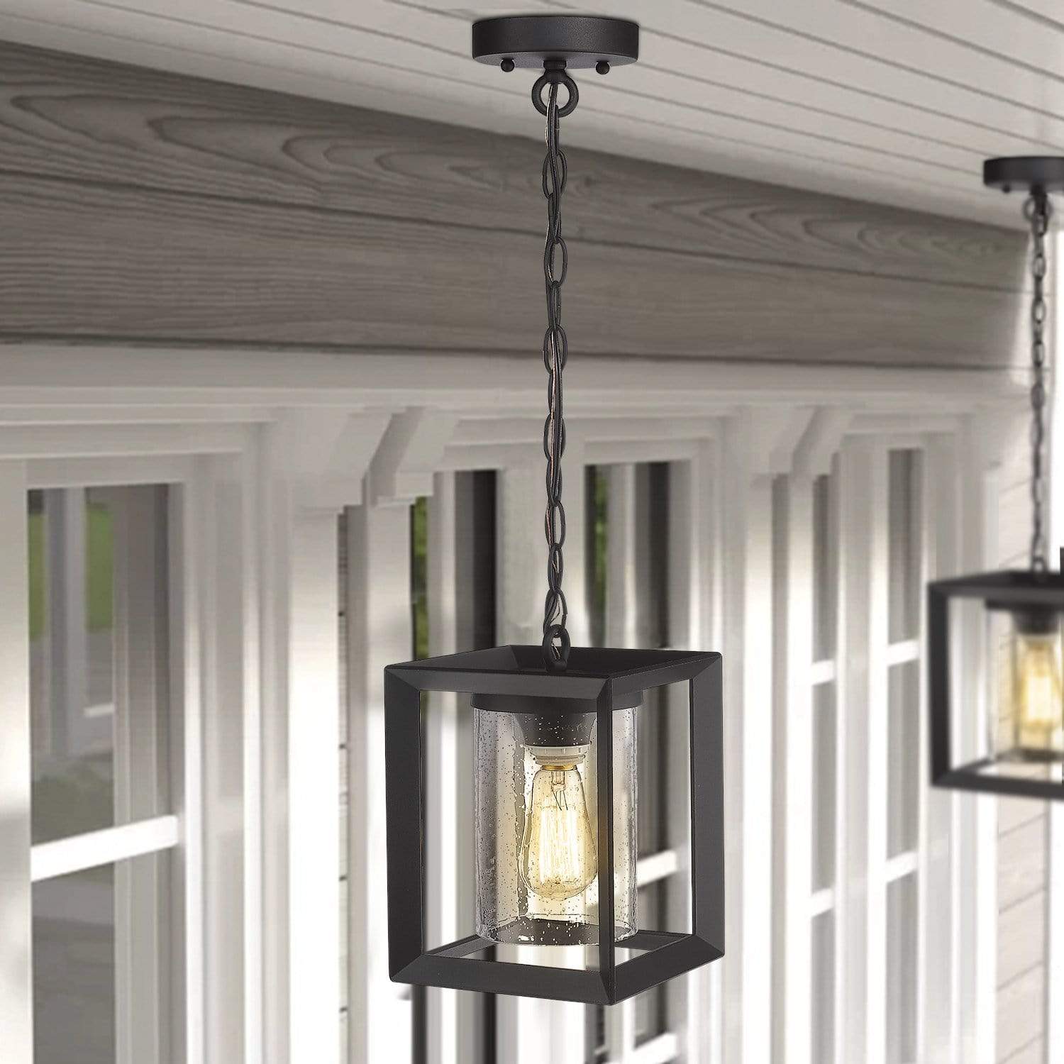 Modern Outdoor Pendant Lights Hanging Lantern for Porch | Emliviar ...